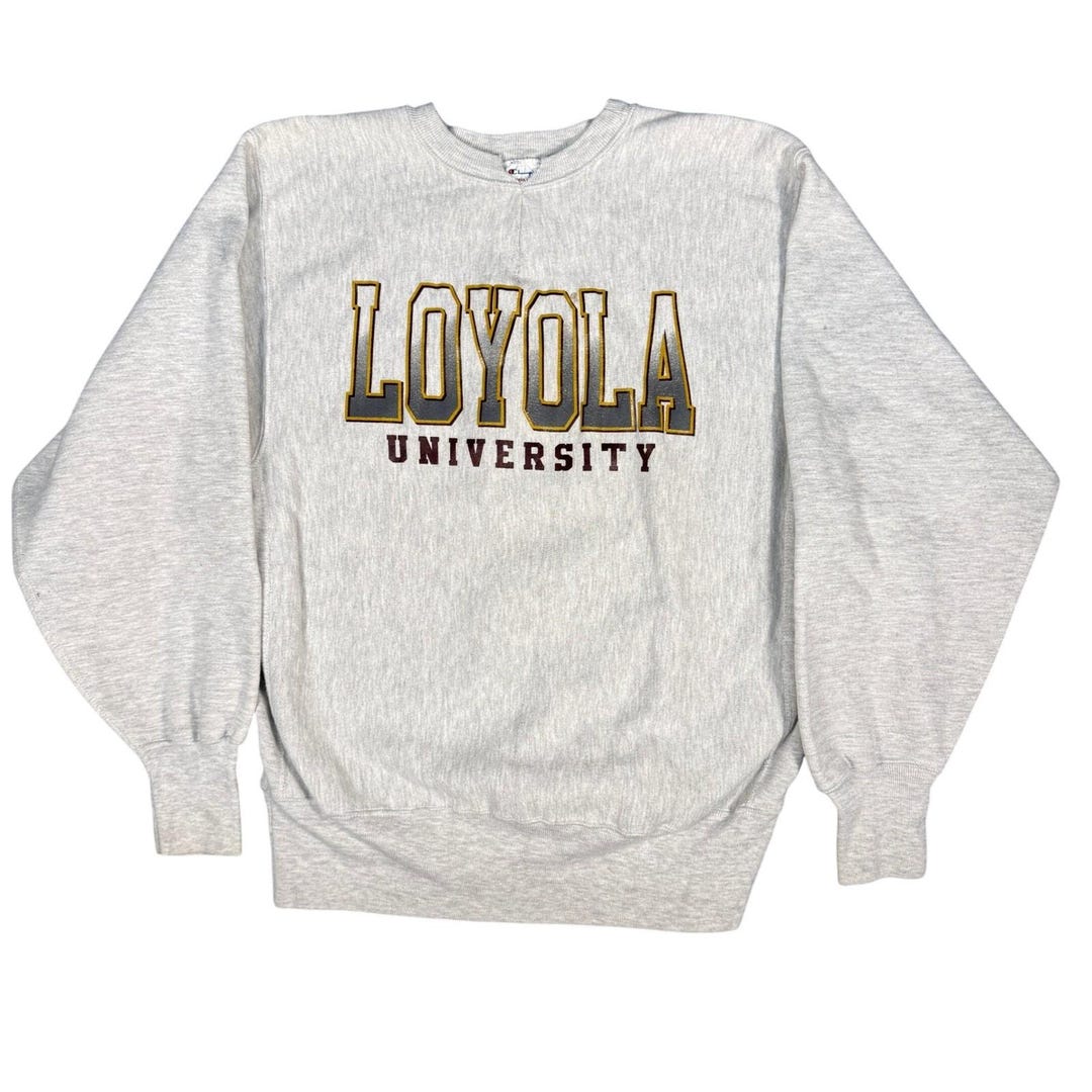 Vintage Champion Reverse Weave Loyola University Gray Sweatshirt Large ...