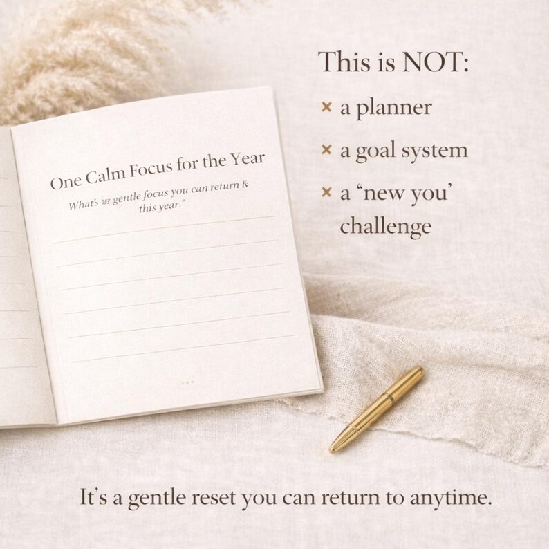 A Calm Reset for the Year Ahead | Gentle New Year Reset Workbook ...