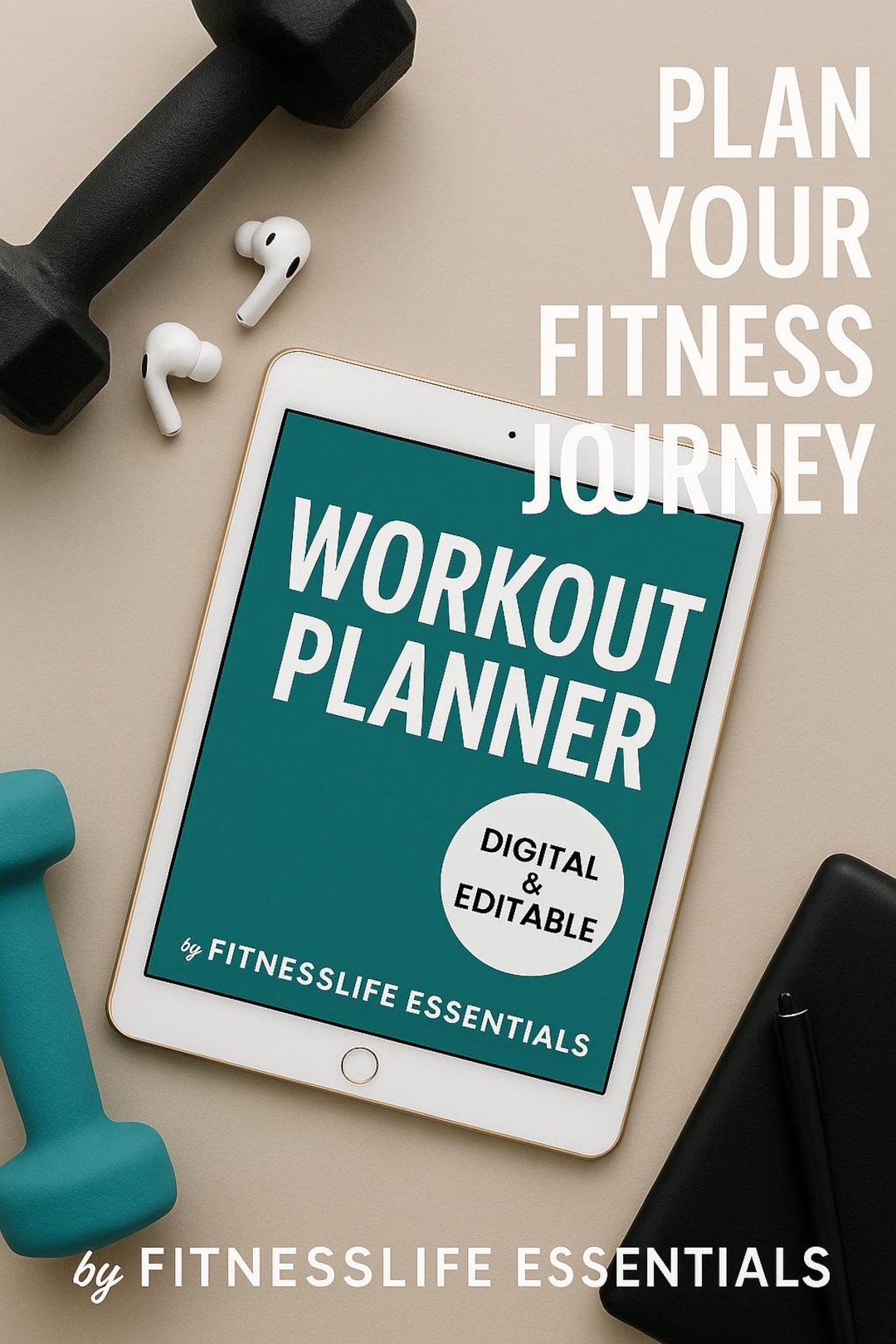 Workout Planner - Digital & Editable Fitness Journey (PDF Download) - Etsy