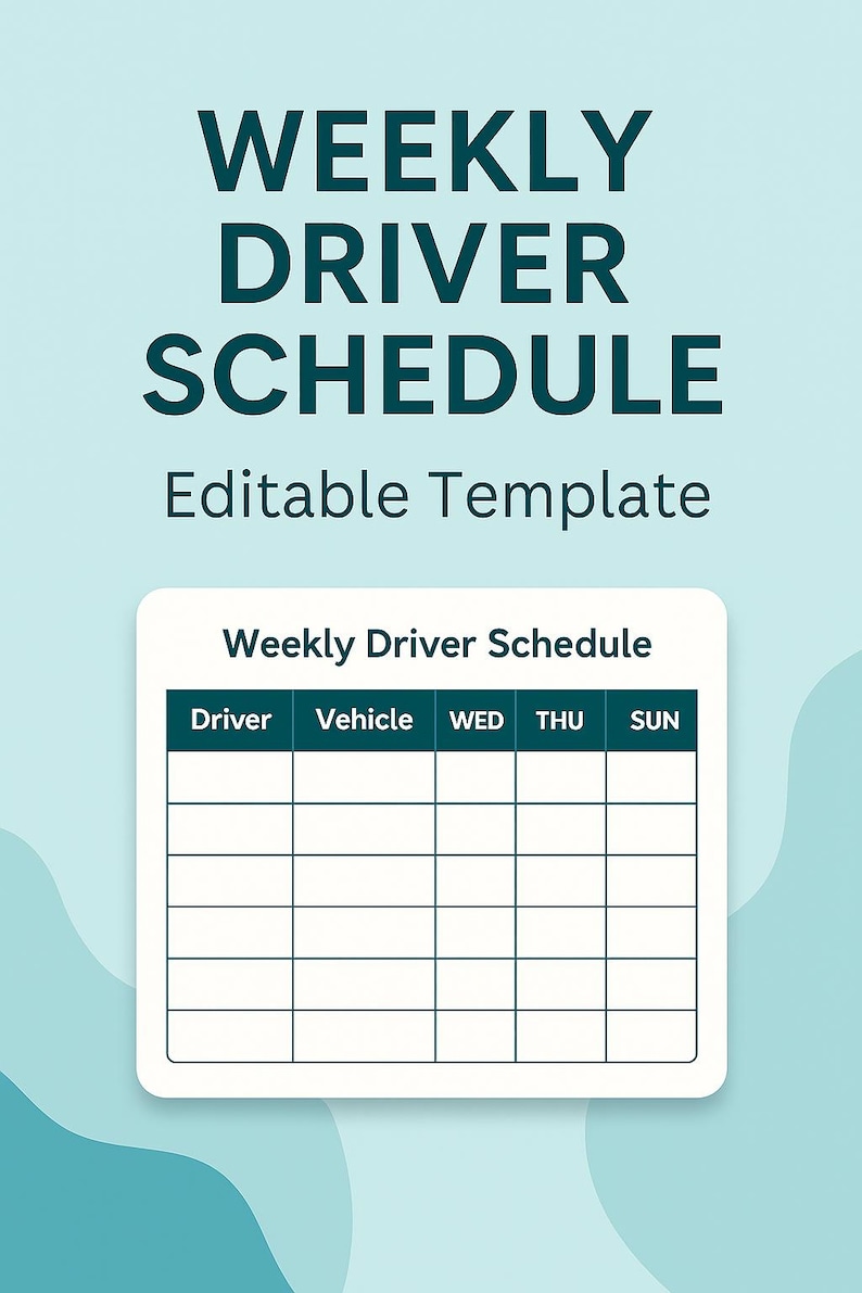 Weekly Mileage Tracker- Digital Printable Editable Expense Fillable ...