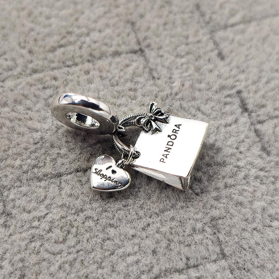 Pandora Shopping Bag Charm Sterling Silver - Etsy