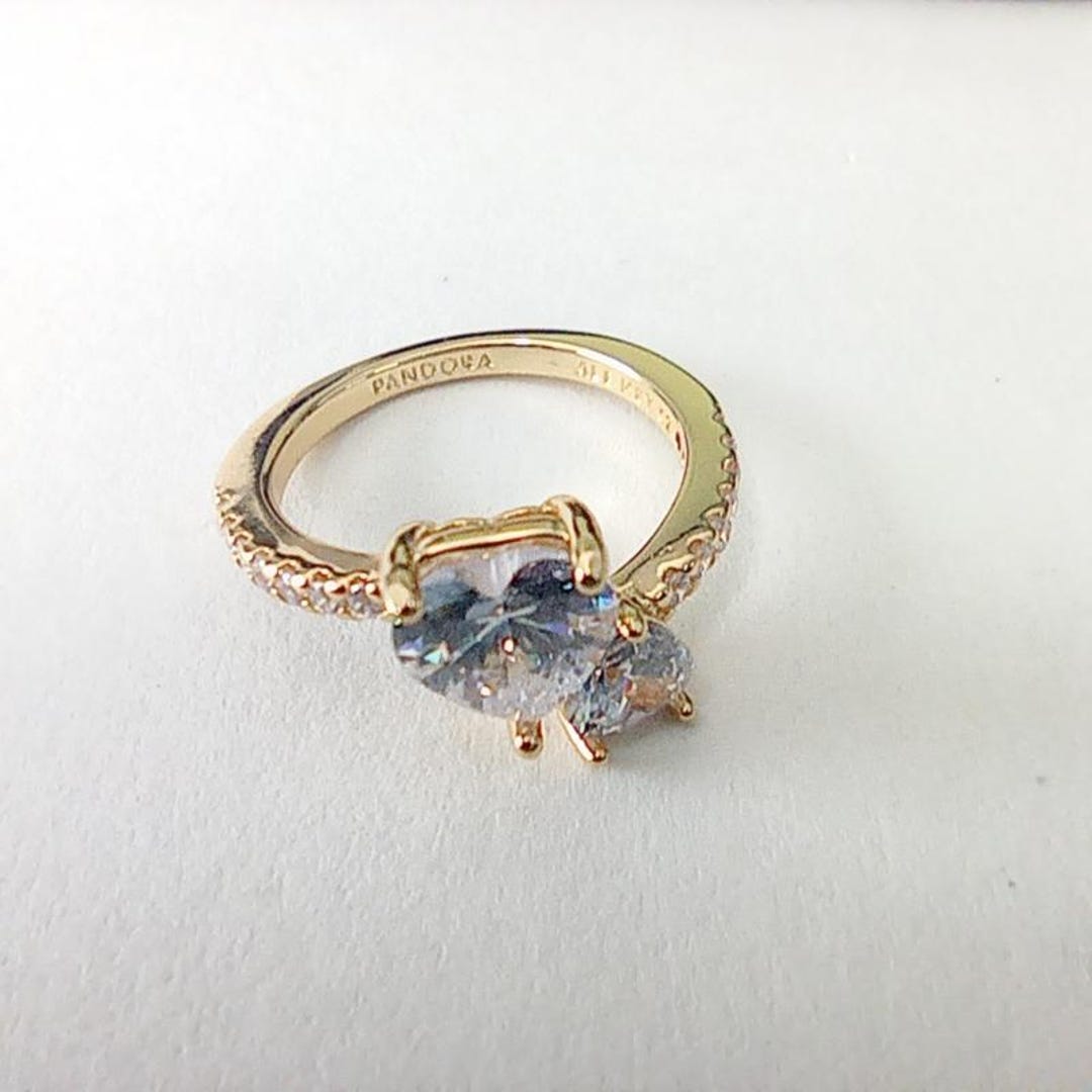 New Pandora Double Heart Sparkling Ring Ale Gift Bag - Etsy