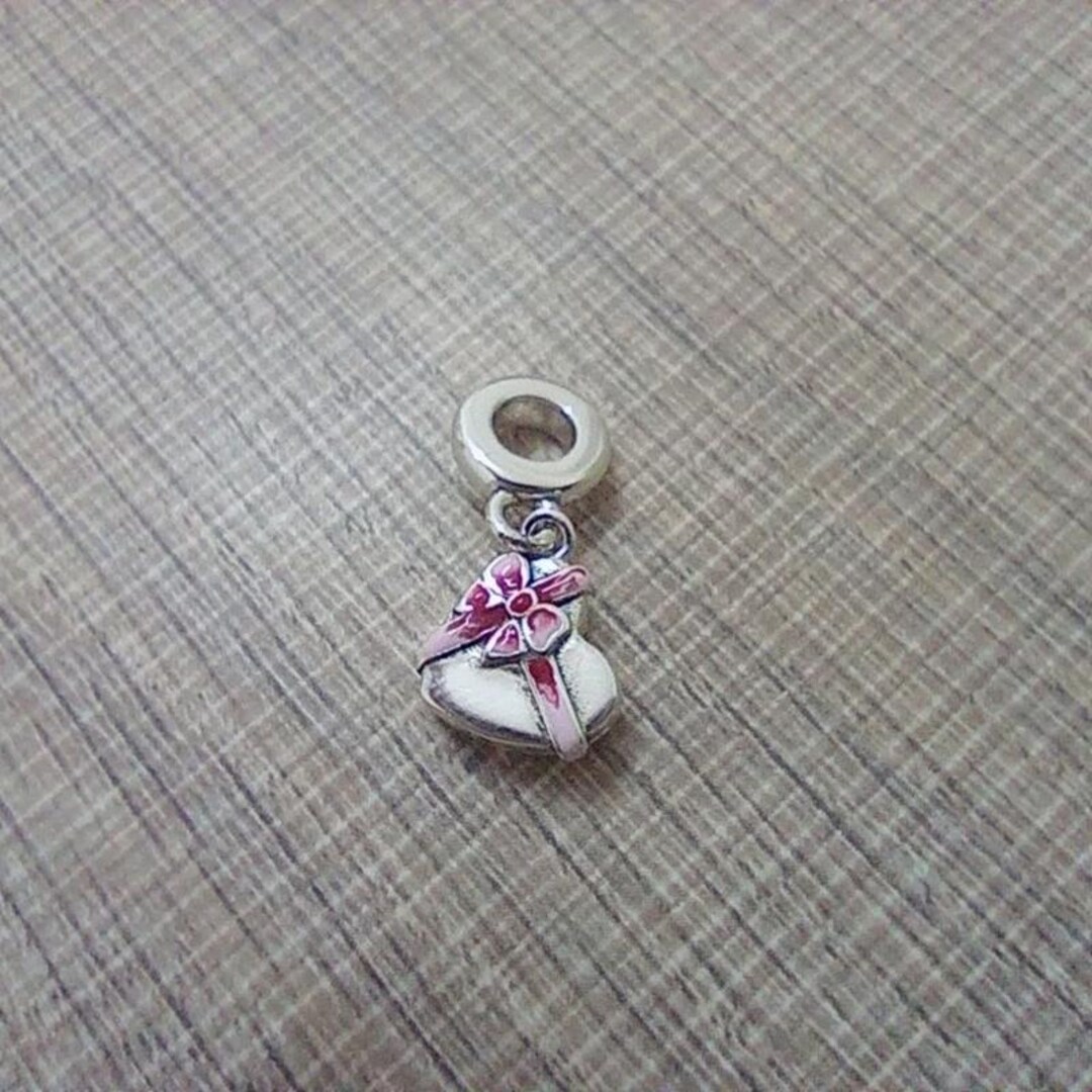 Pandora Openable Chocolate Box Sterling Silver Dangle With Pink and Red ...