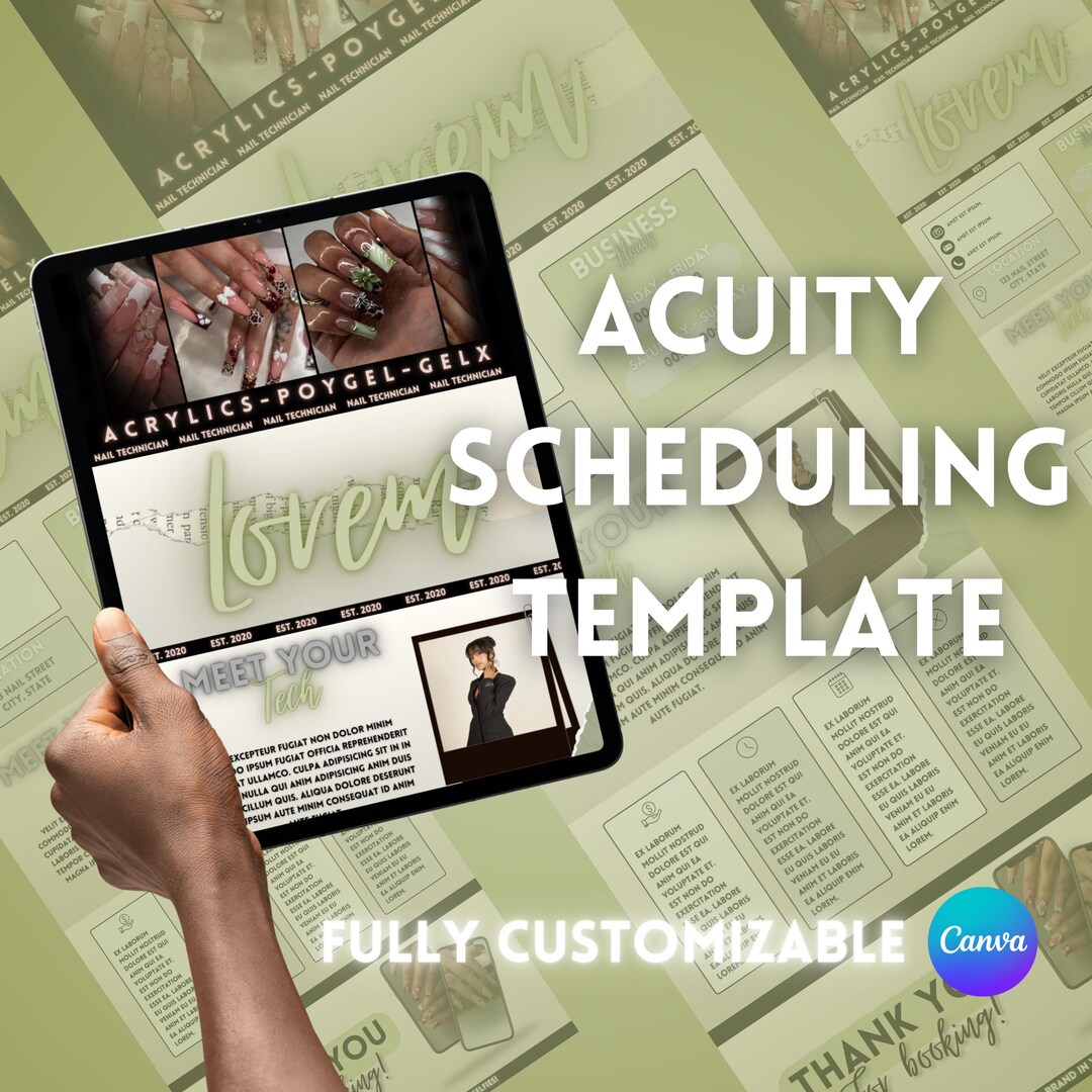 Acuity Scheduling Template for Service Providers | Editable Canva ...