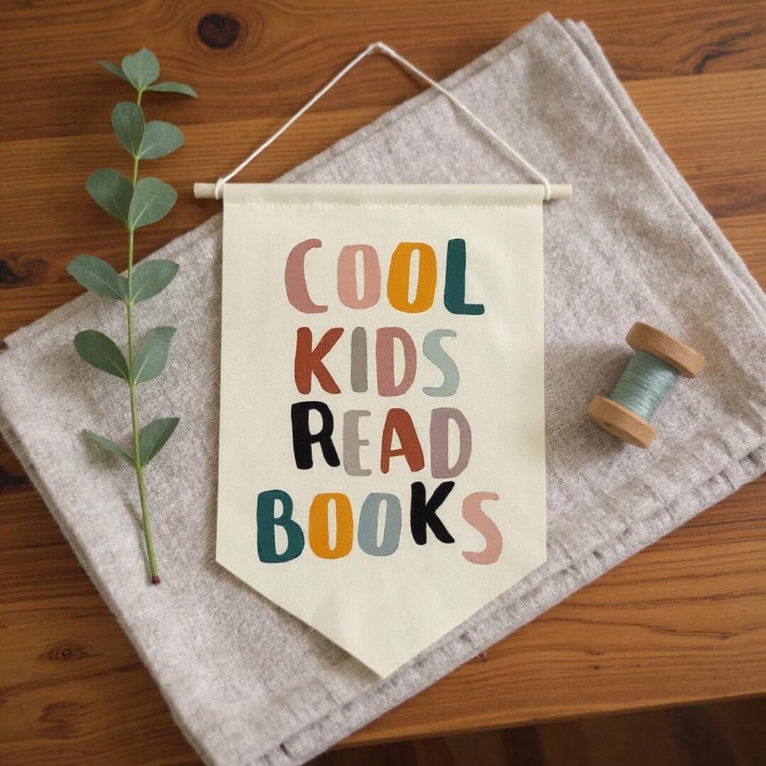 Reading Quote Wall Banner | Book Lover Wall Art | Motivational Pennant ...