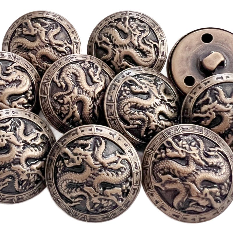 Antique Dragon Button - Etsy