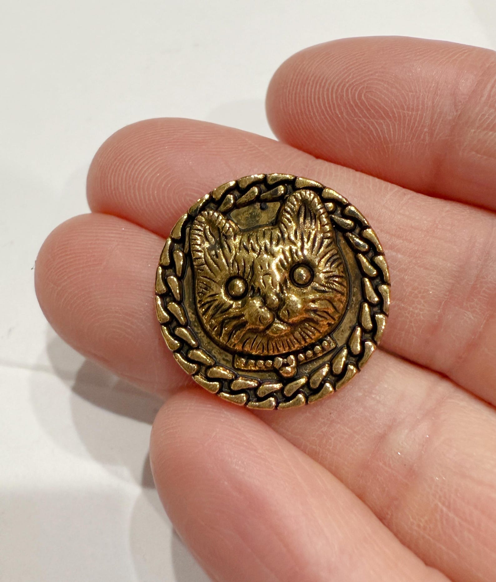 5pc Antiqued Bronze Vintage Cat Shank Metal Decorative Buttons 20mm 3/4" - Etsy 日本