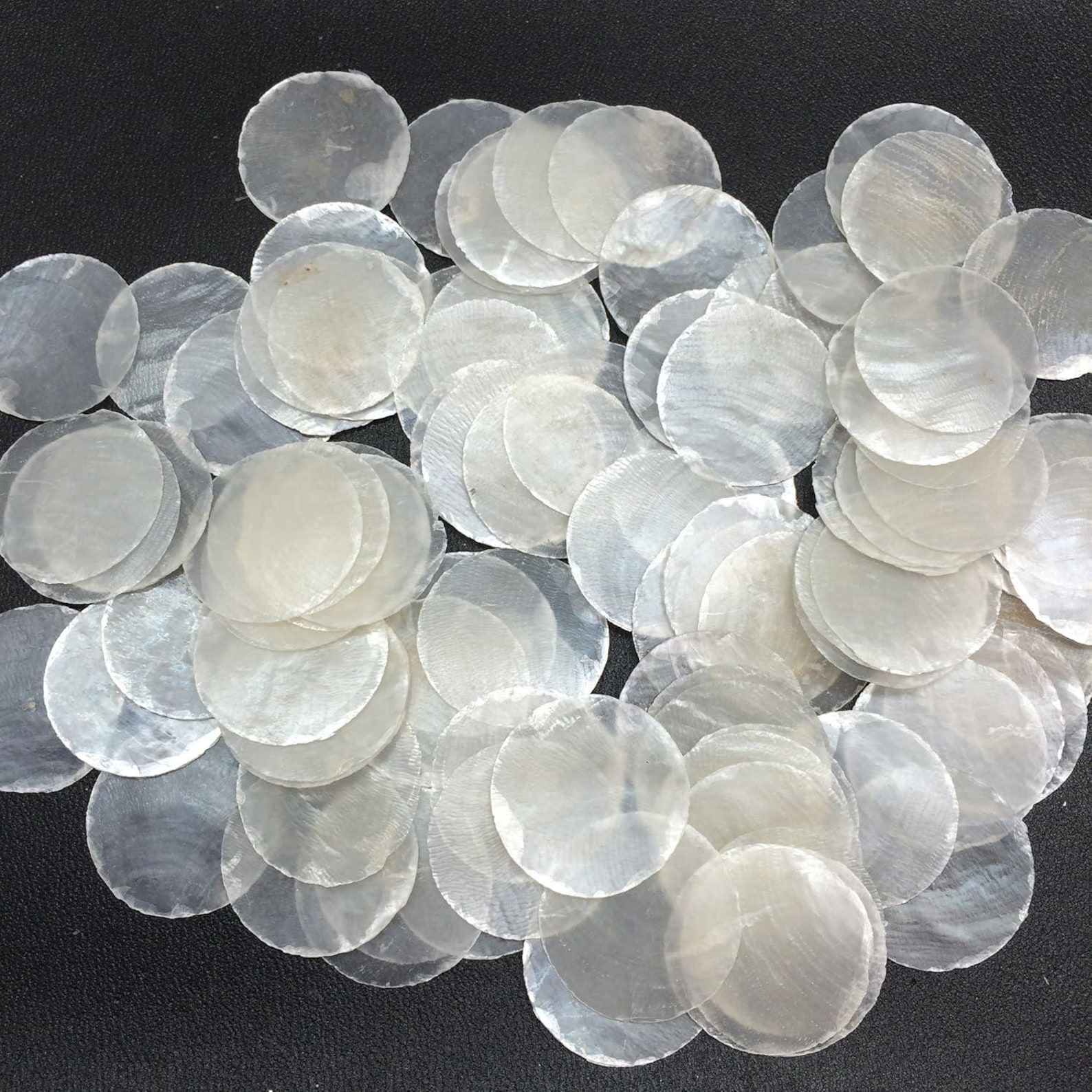 100 PC Round Natural Capiz Sea Shells, 1 Inch - Etsy