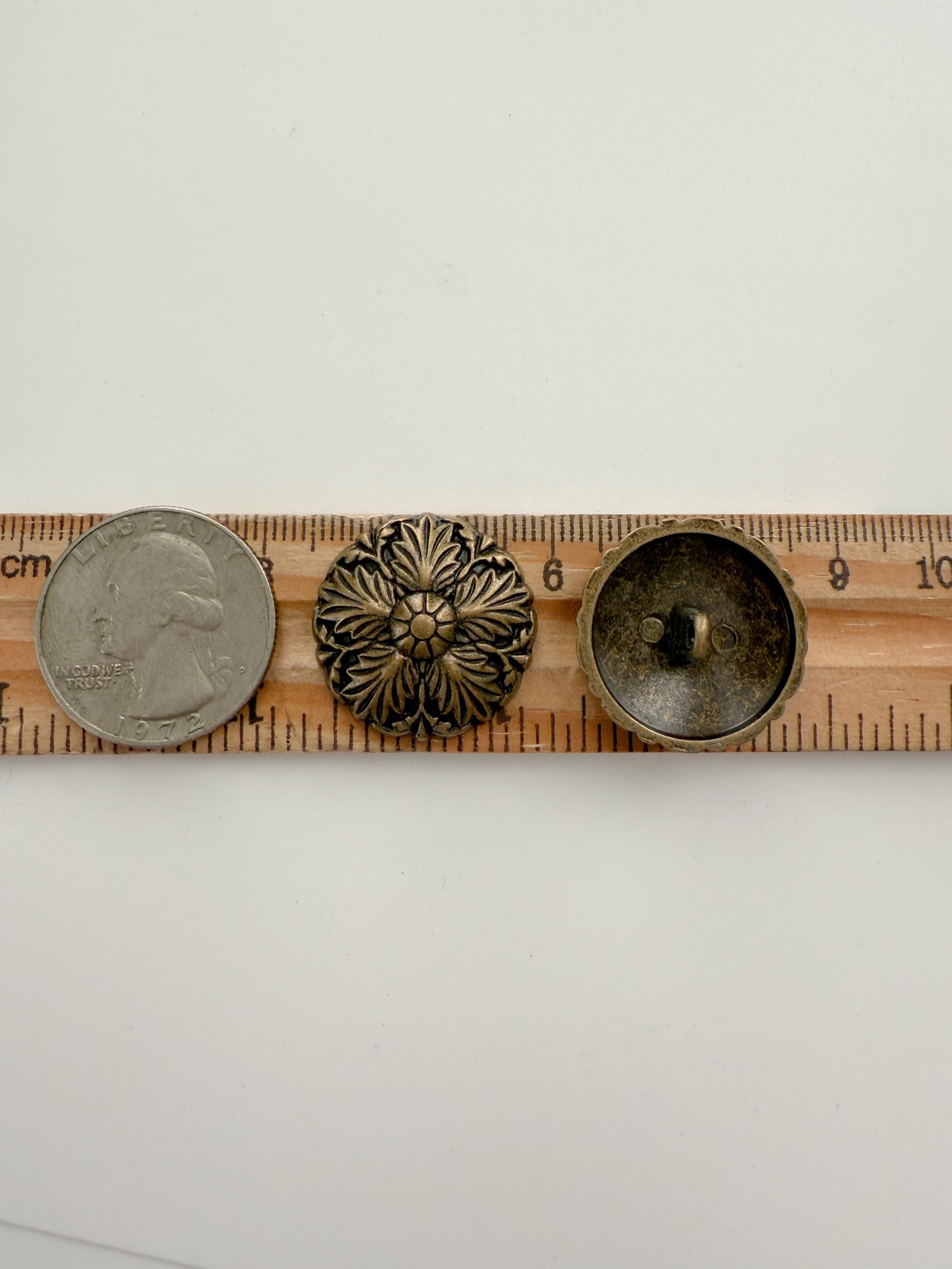 10PC Antiqued Bronze Leave Flower Metal Buttons With Shank 23mm 7/8" - Etsy