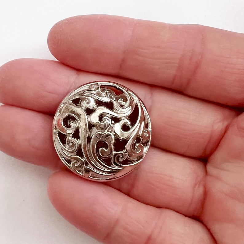 10PC Silver Vines Metal Buttons Sew on Shank Buttons 15mm 20mm 25mm - Etsy