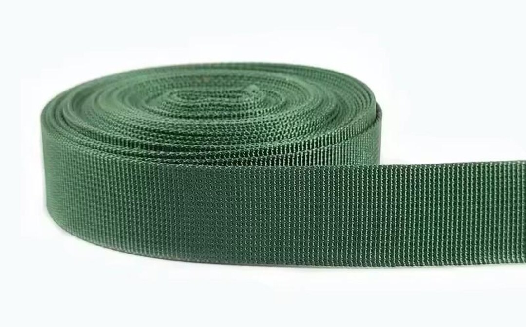 Green Nylon Webbing Strap: Heavy Weight Bag & Dog Collar Material - Etsy