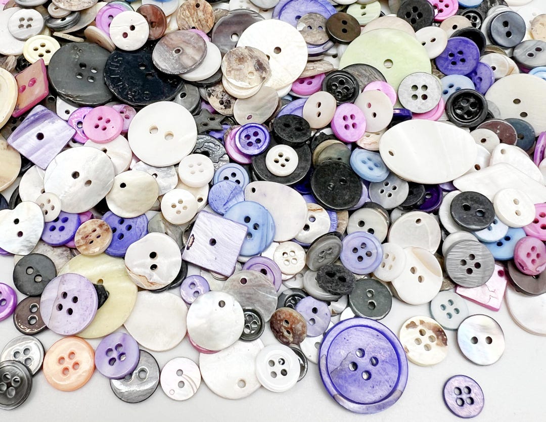 Mother of Pearl Shell Buttons: 10-35mm (1/2 Pound Appx 300+ Buttons) - Etsy