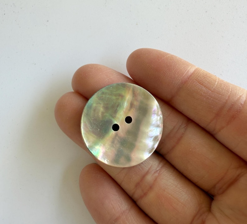 Abalone Shell Buttons: Natural Mother of Pearl, 2-hole, 20mm 23mm 25mm ...