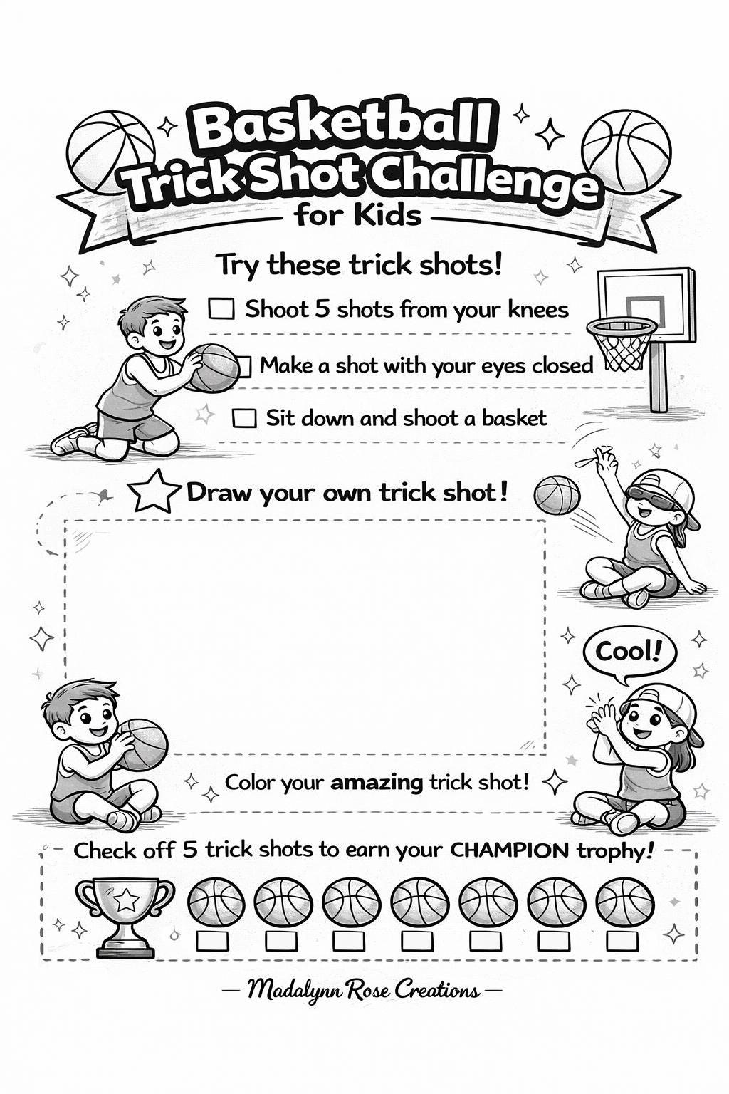 Basketball Activities for Kids Printable | March Madness Game | Sports ...