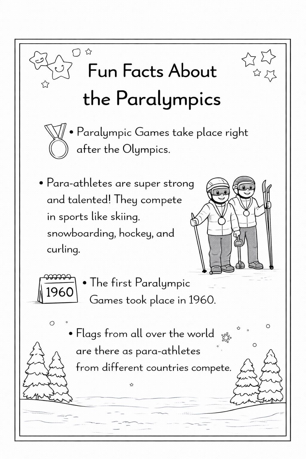 Winter Paralympics Printable for Kids | Inclusive Winter Sports ...