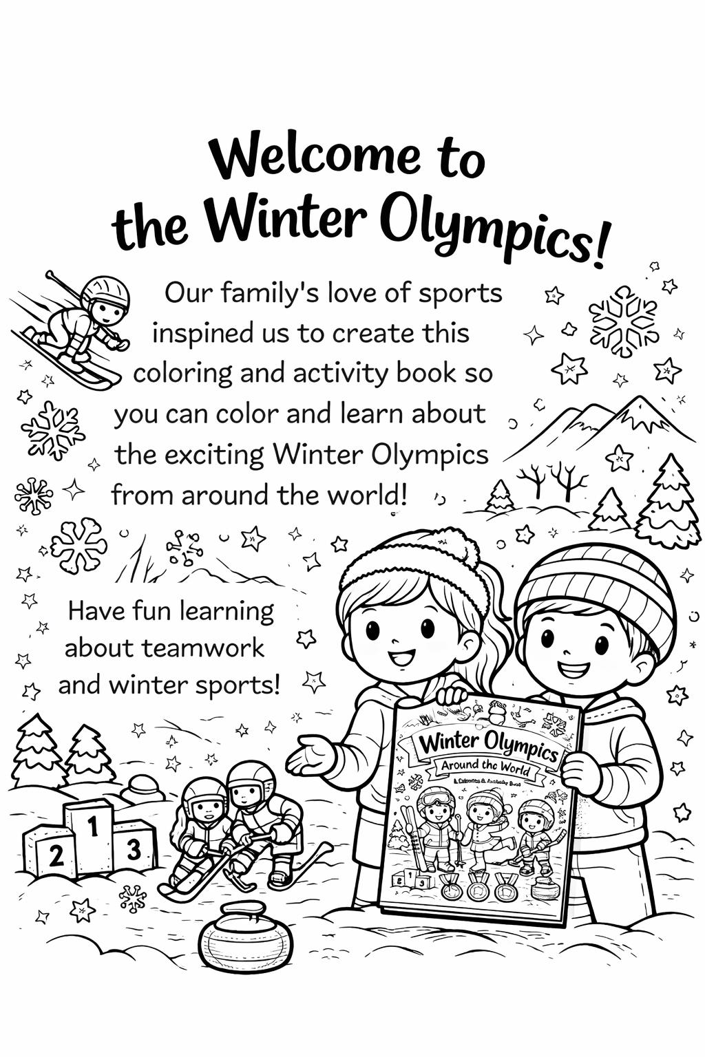 Winter Olympics Coloring & Activity Book for Kids | Printable ...