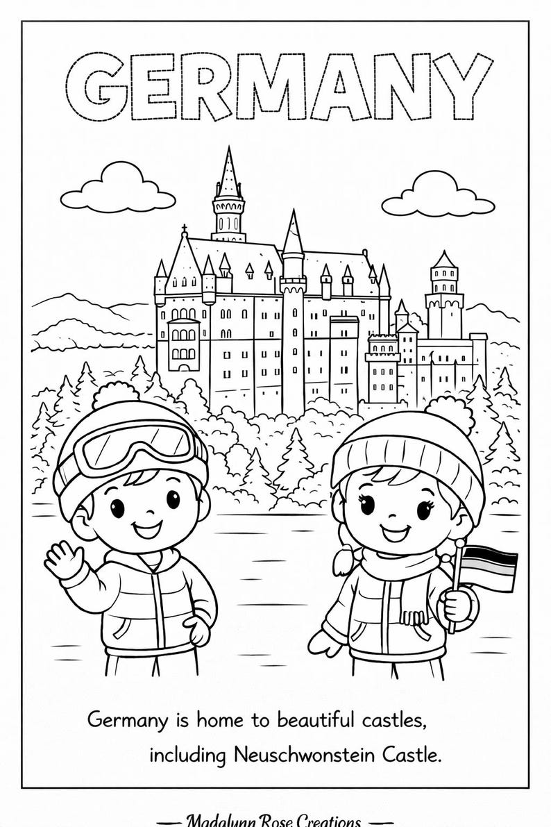 Kids Around the World Coloring Book | Countries & Landmarks Coloring ...