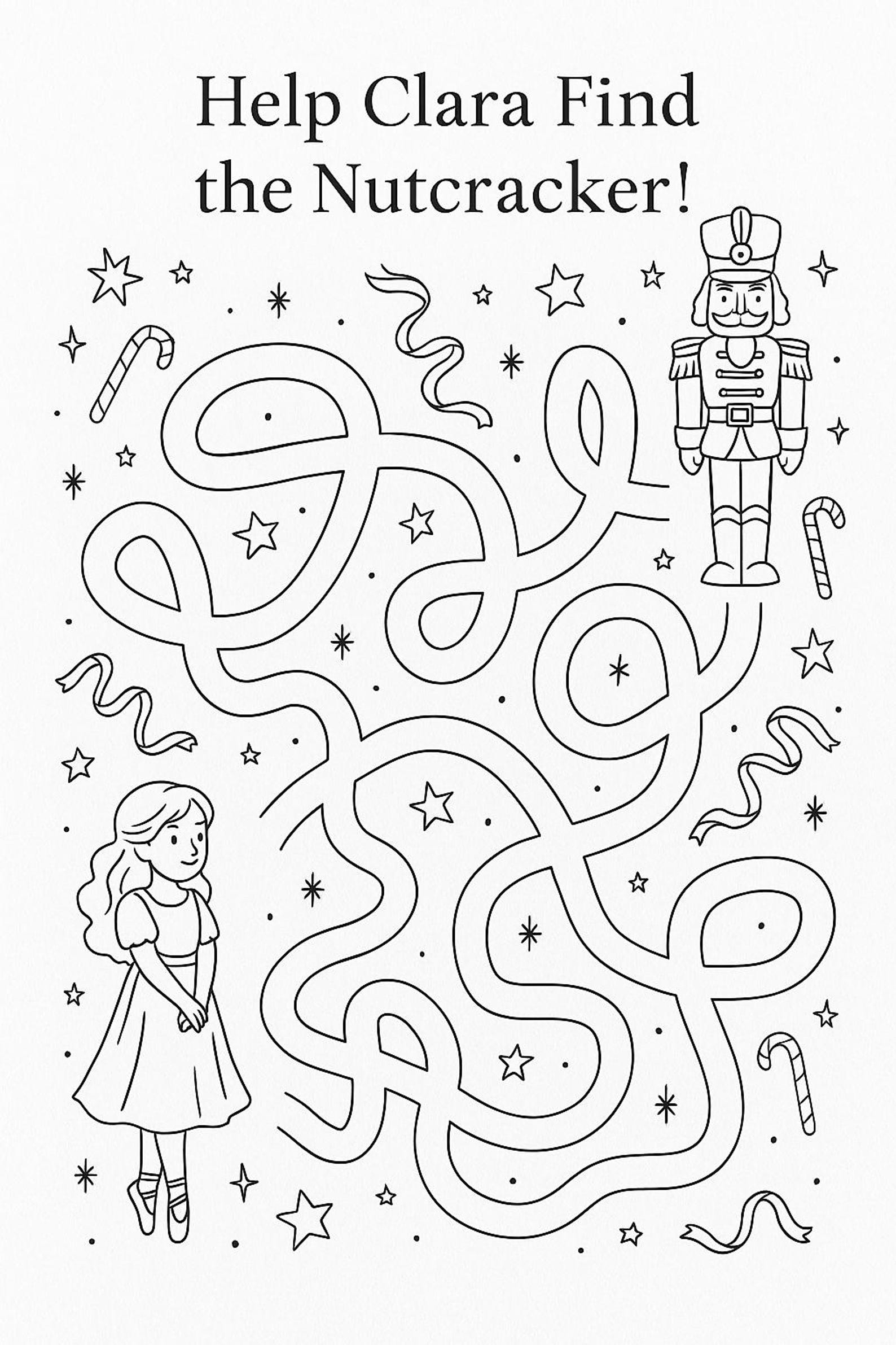 Kids Nutcracker Coloring Pages, Christmas Activities, and Printable ...