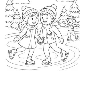 Winter Wonderland Coloring Book for Kids Printable, Kids Stocking ...