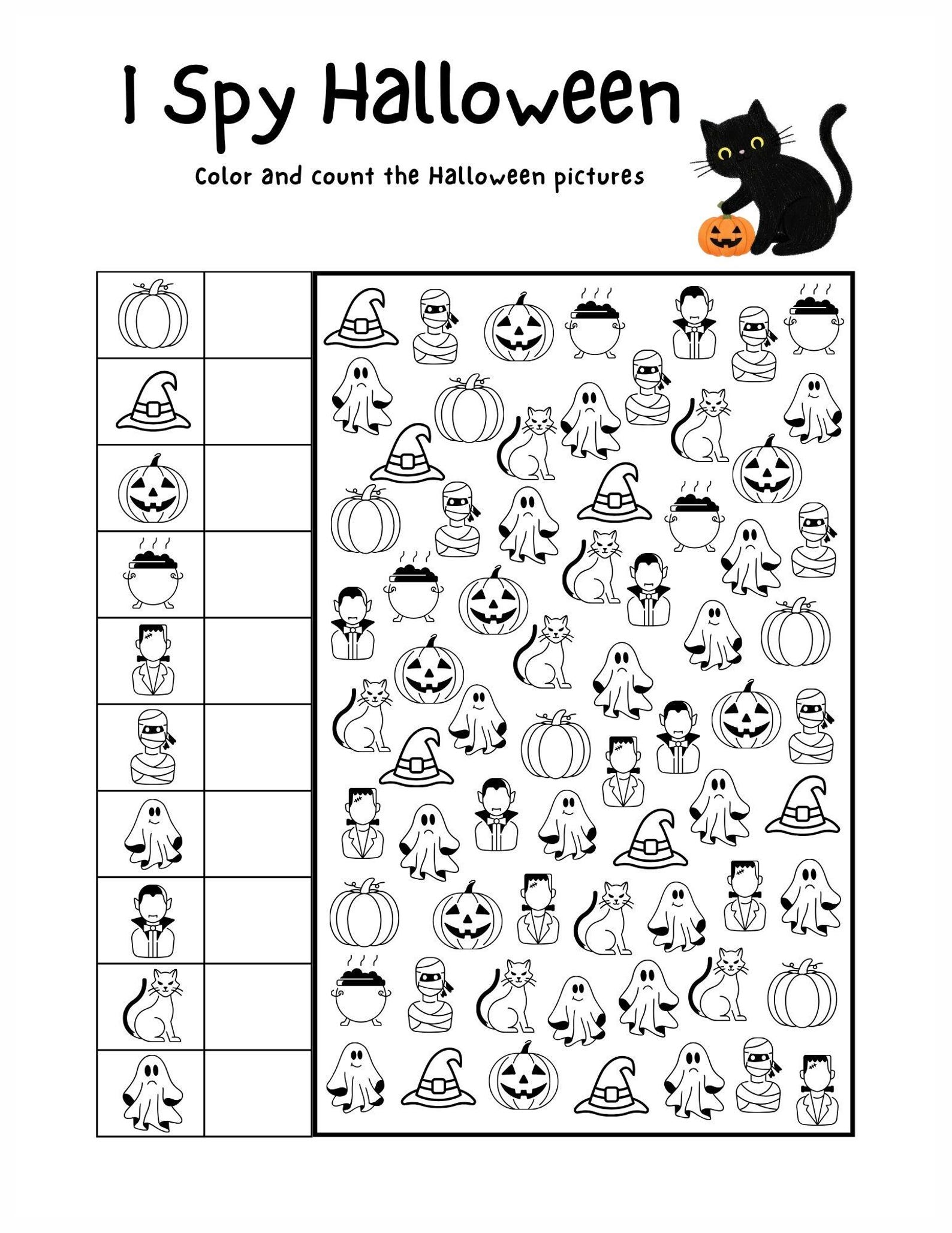 I Spy Worksheets Bundle | 12 Printable Activity Pages | Kids Holiday ...