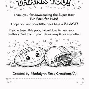 Super Bowl Activities for Kids Printable | Game Day Coloring, Bingo ...