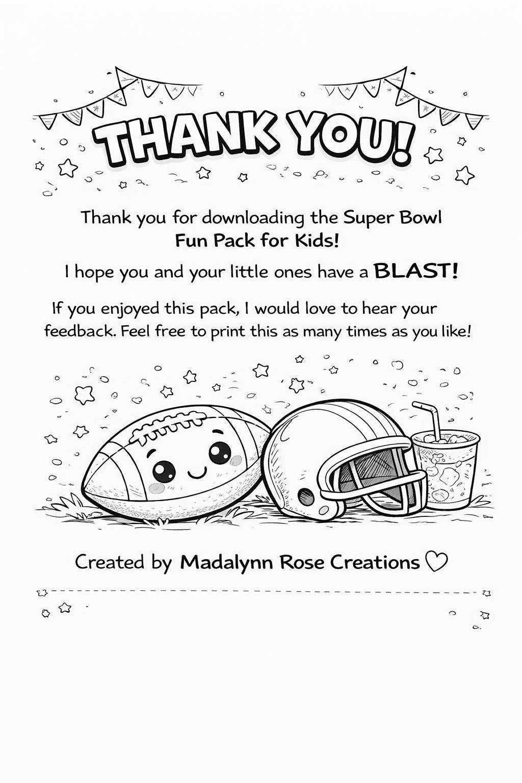 Super Bowl Activities for Kids Printable | Game Day Coloring, Bingo ...
