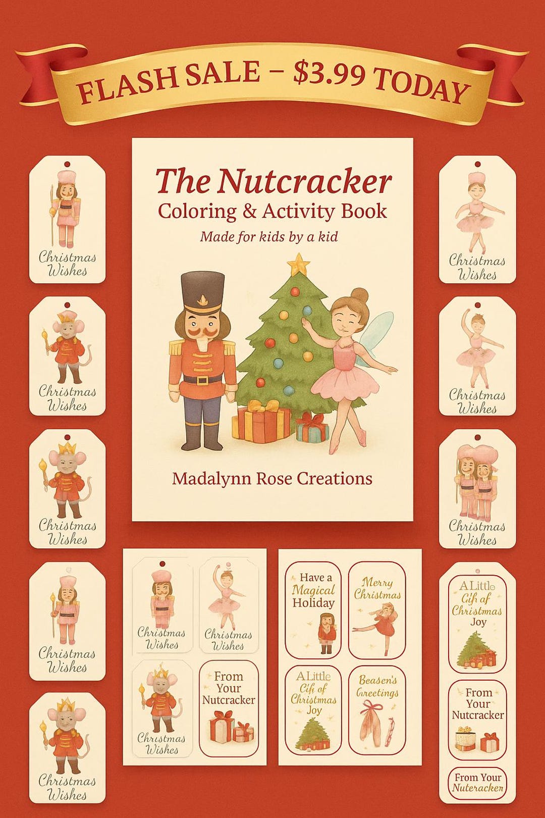 Kids Stocking Stuffers/ Printable Nutcracker Coloring Pages, Christmas ...