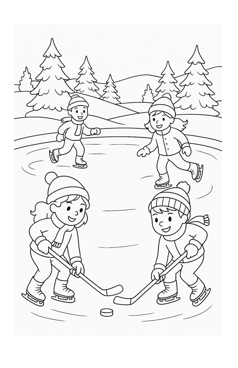 Winter Wonderland Coloring Book for Kids Printable, Kids Stocking ...