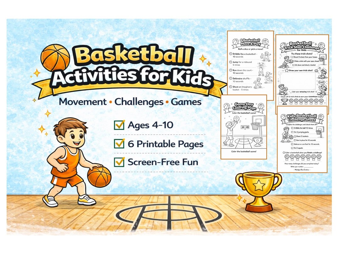 Basketball Activities for Kids Printable | March Madness Game | Sports ...