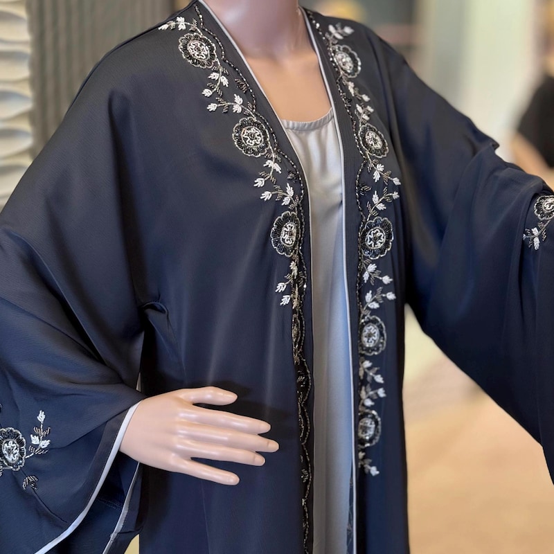 Abayas Grey Occasion - Etsy