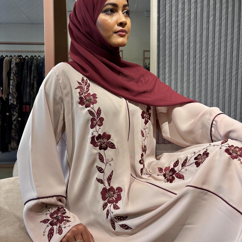 Abaya With Work - Etsy