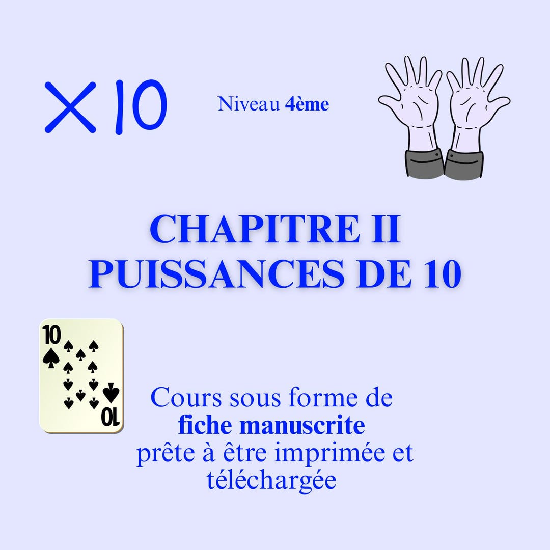Chapter 2: Powers of 10 (grade 8 Level) - Etsy