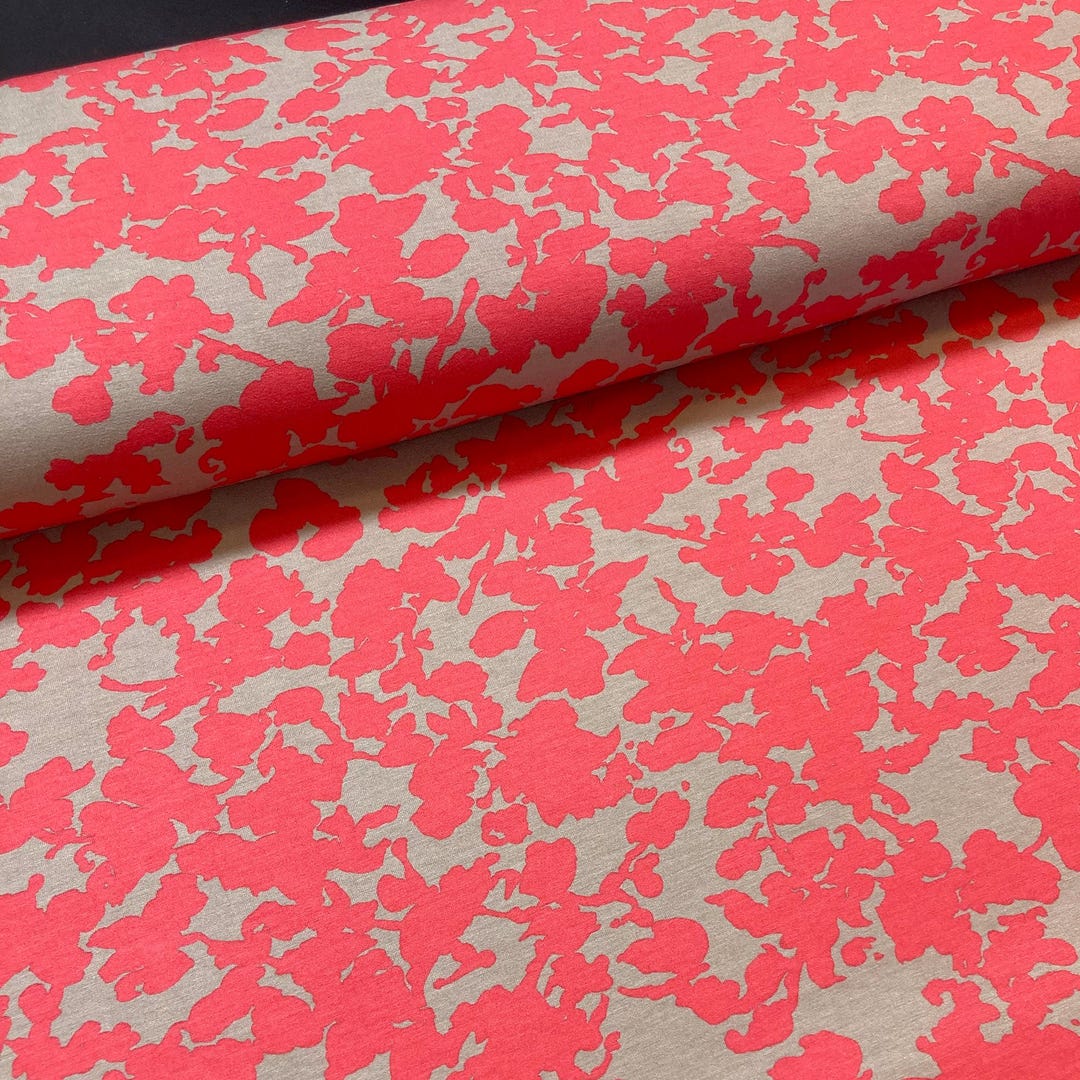 SELINA Viscose Jersey | OTTOBRE Design® | Floral Print in Coral Pink on ...