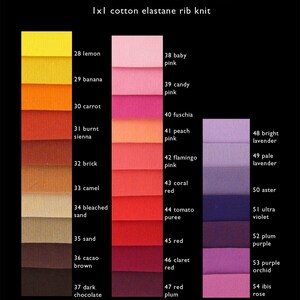 RAINBOW RIBBINGS 1x1 Cotton Elastane Rib Knit Diy-combo, 1 M (1.10 ...