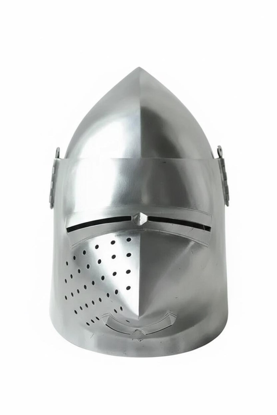 Handmade Medieval Bascinet Knight Helmet, 18 Gauge Steel, LARP Cosplay ...