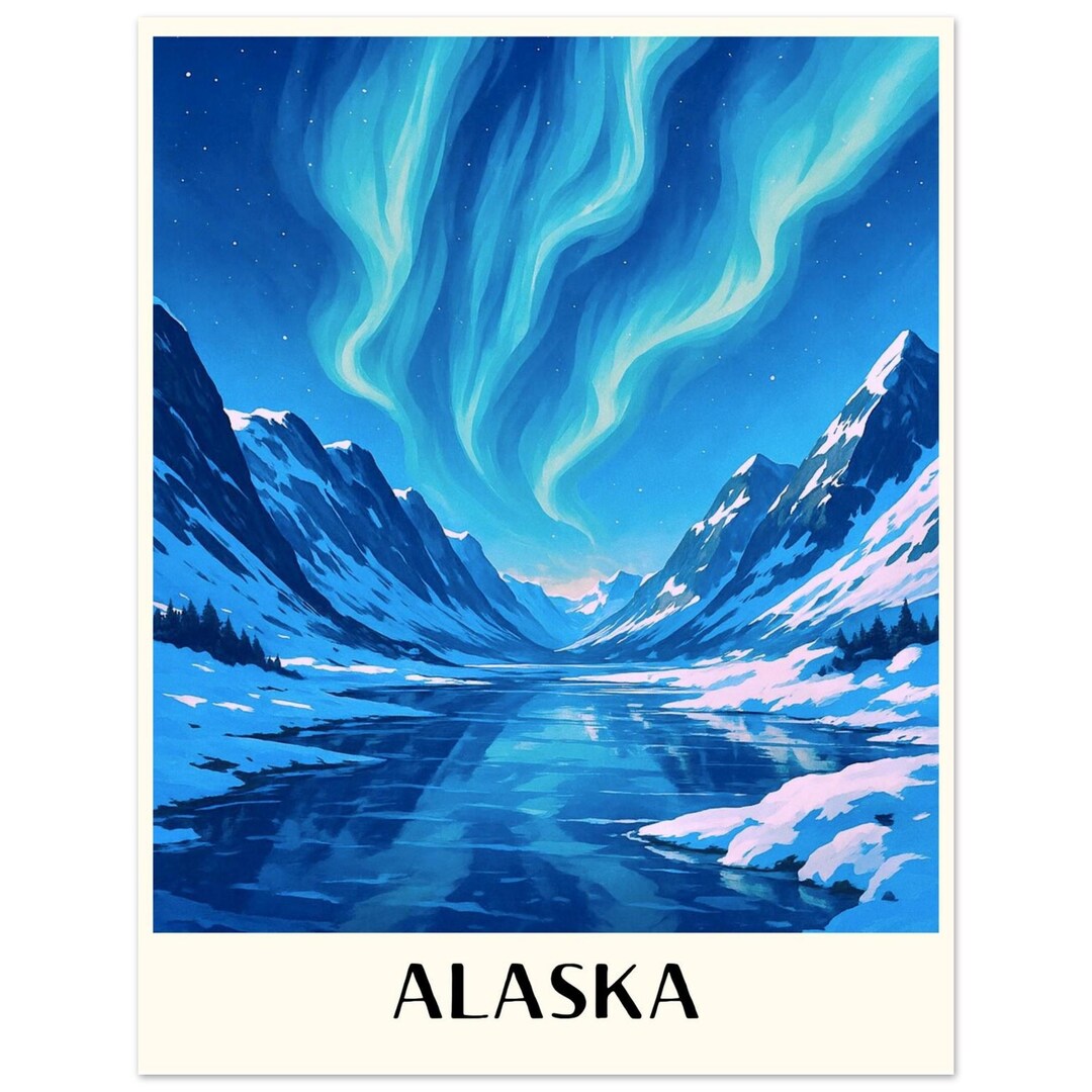 Alaska (arctic and Sub-arctic Regions) Fine Art Travel Poster 27x35 Cm ...