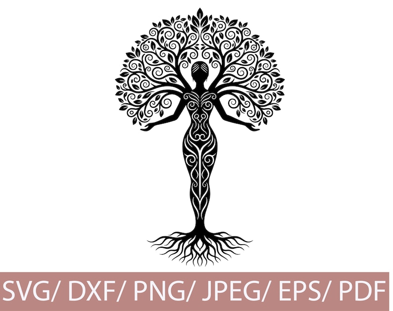 Tree of Life Woman SVG | Spiritual Wall Art (digital Download) - Etsy