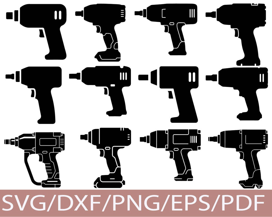 Power Drill SVG Bundle | Electric Tool Silhouettes (digital Download ...