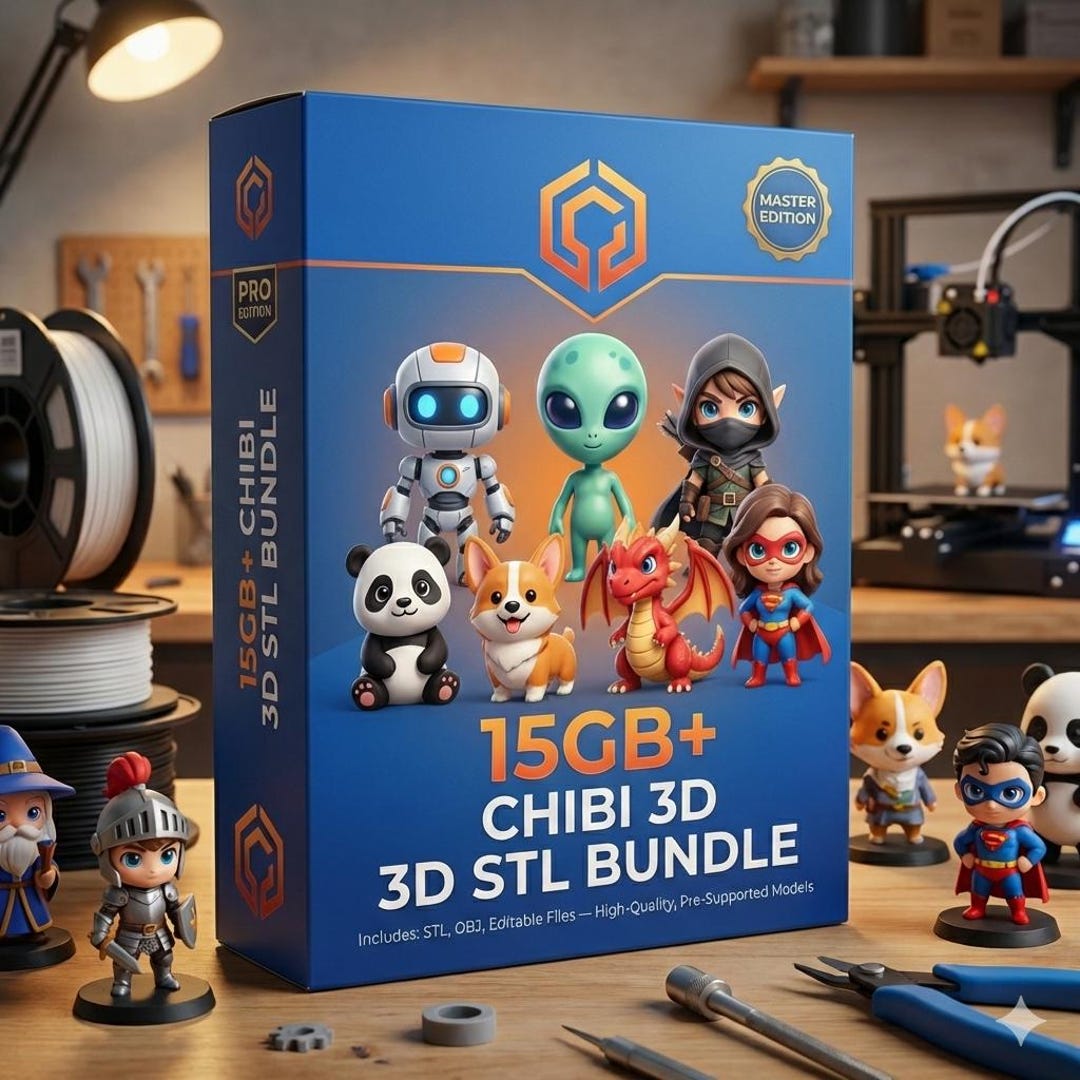 Chibi STL Mega Pack – 3D Printable Stylized Character Models (15+ GB ...