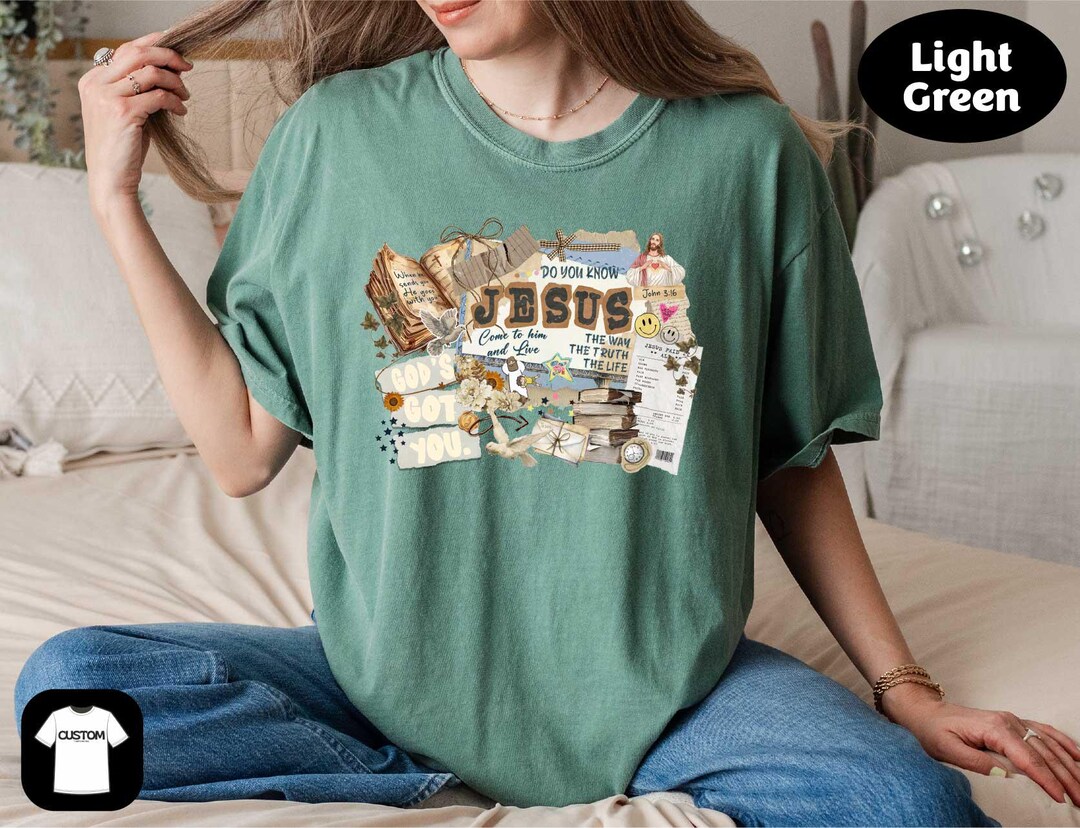 Jesus Collage Shirt, Christian Faith Tee, God's Got You T-shirt ...