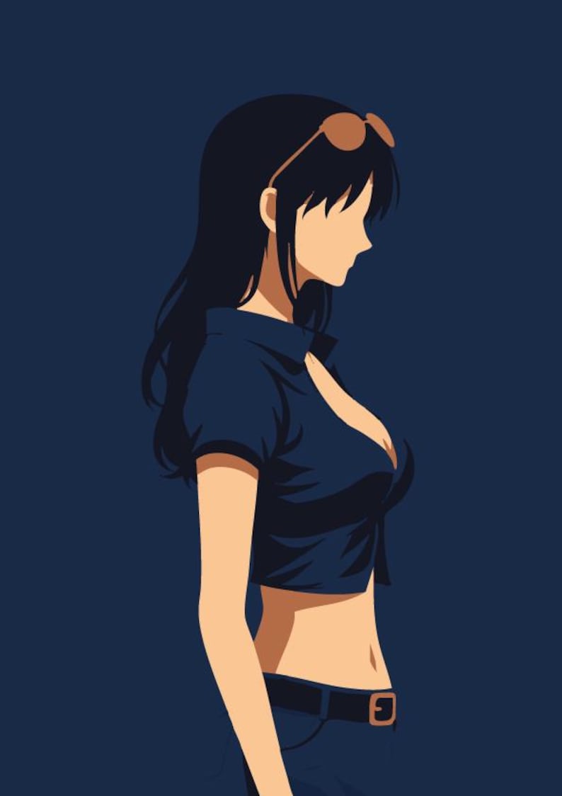 One Piece Nico Robin Poster – Printable A4 Anime Vector Illustration ...