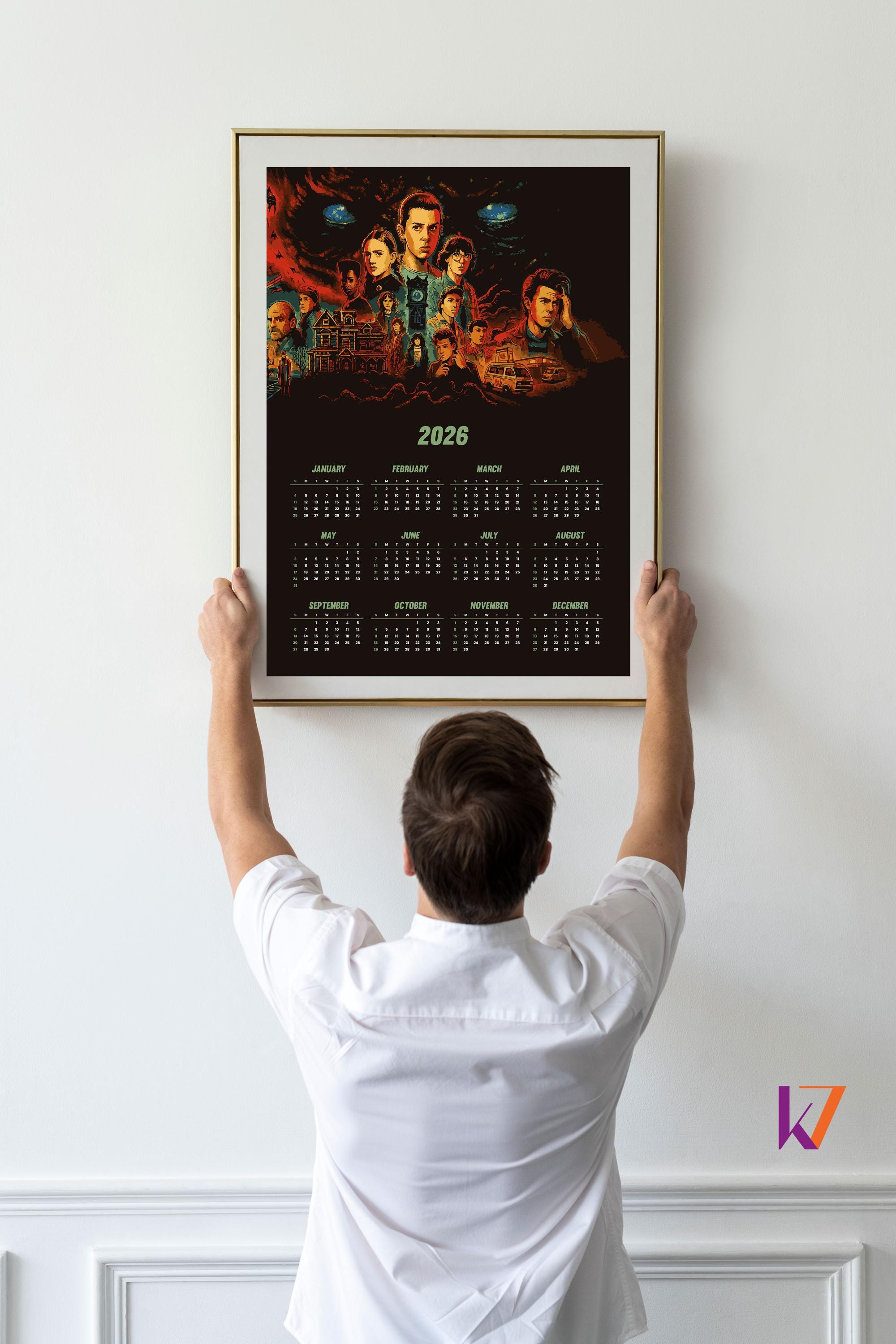 Calendario 2026 stranger things – Poster illustrato 50x70 cm | Download ...
