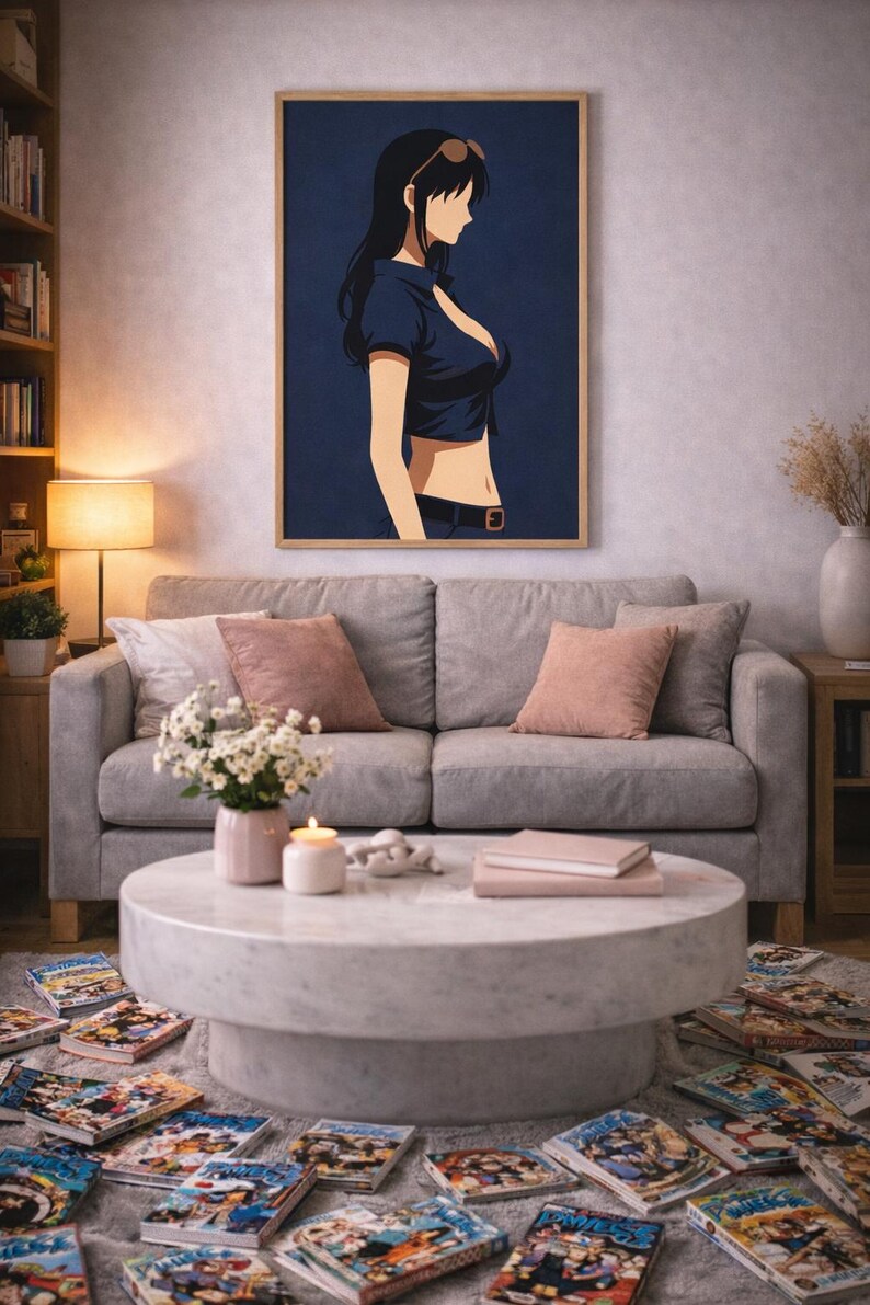 One Piece Nico Robin Poster – Printable A4 Anime Vector Illustration ...