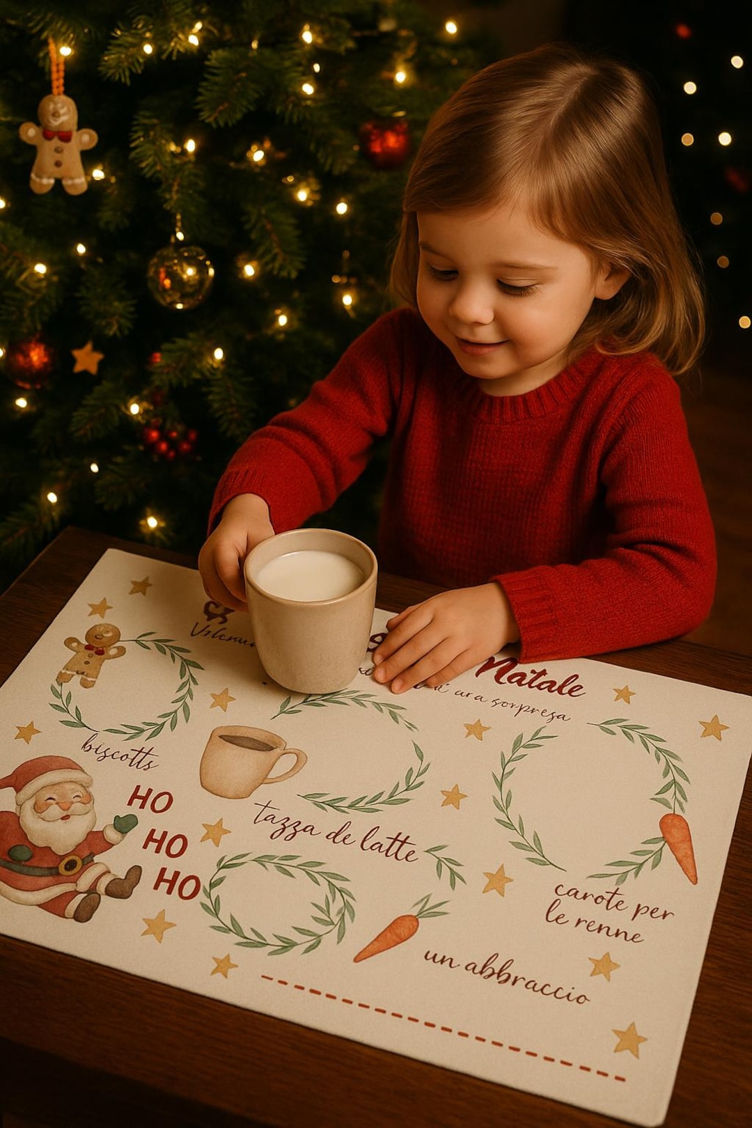 Dear Santa Placemat - Printable Christmas Cookies and Milk - Printable ...