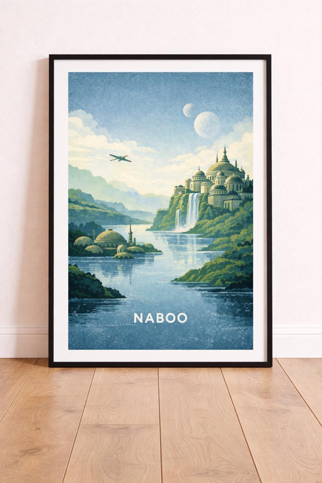 Naboo Poster – Sci-fi Green Planet | Space Landscape Wall Art | A3 Sci ...