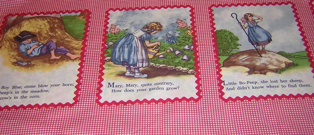 1 Yard Vintage Nursery Rhyme Fabric Storytime by Moda 10 Different ...