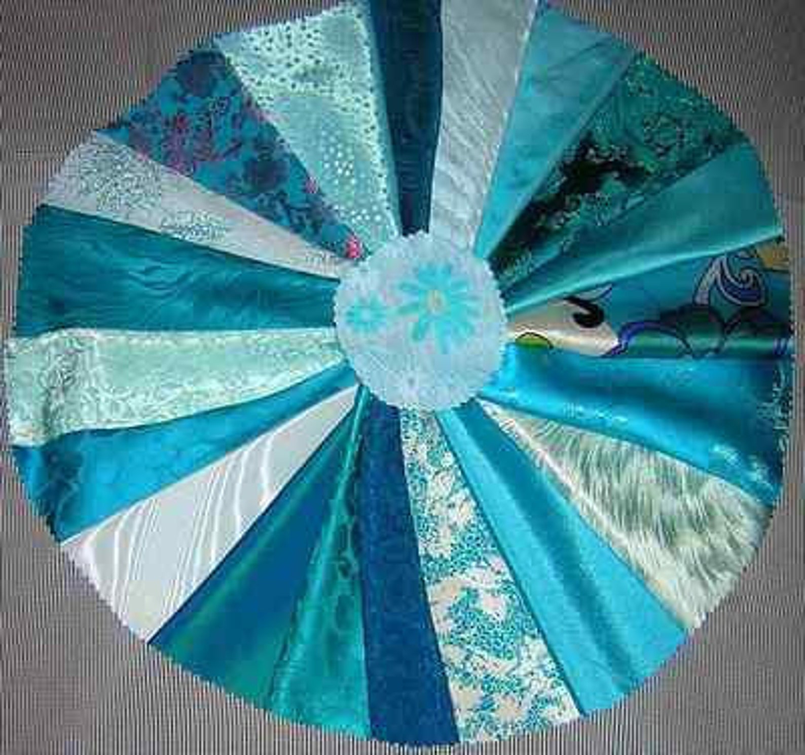 20 PCS Aqua/ Teal Fancy Fabric for Crazy Quilts Art Quilts & - Etsy