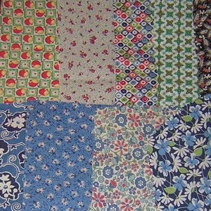 Red Vintage Calico Fabric - Etsy