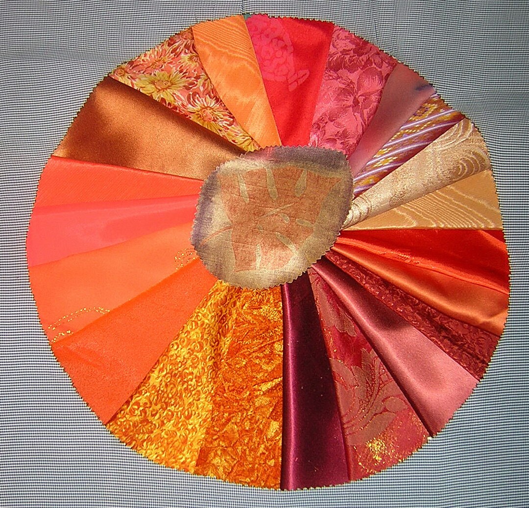 20 PCS Outrageous Orange Crazy Quilt Fabrics for Crazy Quilts, Art ...