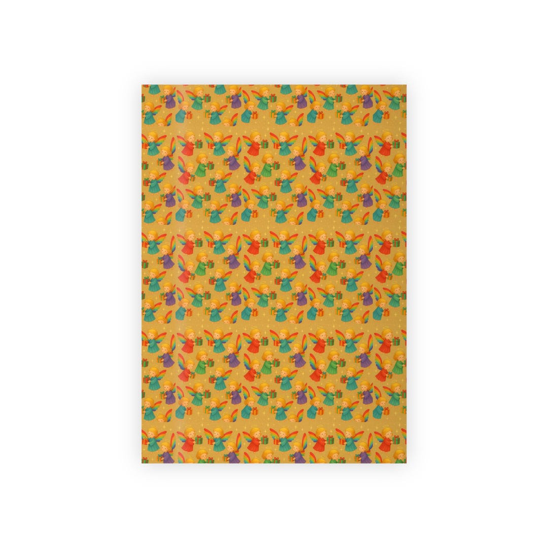 Rainbow Angels Wrapping Paper Roll | Angel Gift Wrap Roll, Colorful ...